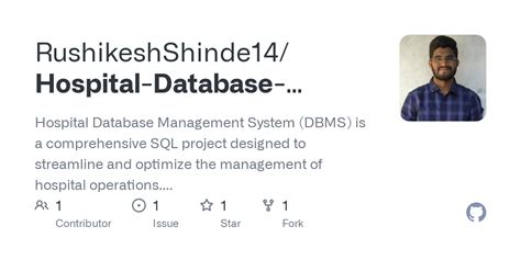 Github Rushikeshshinde14hospital Database Management System Sql