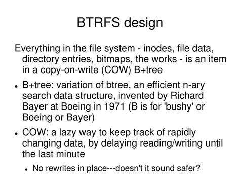 ppt b tree file system btrfs powerpoint presentation free download