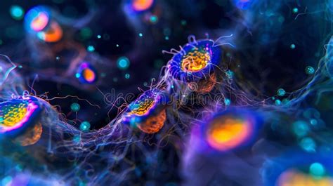 An Immunofluorescence Image Of Apoptotic Cells In A Cell Culture