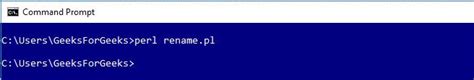 Perl Rename Function Geeksforgeeks