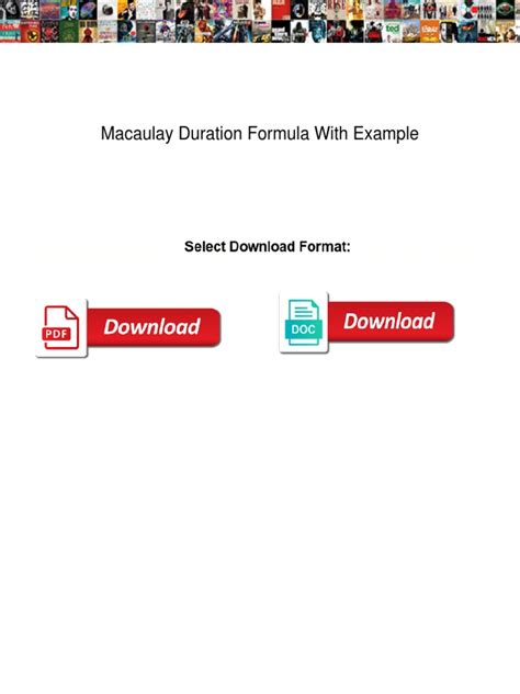Macaulay Duration Formula With Example Pdf Bond Duration Bonds Finance