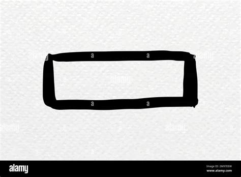 Black Rectangle Brush Frame Vector Illustration Stock Vector Image