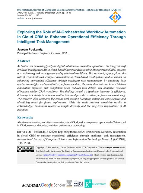 Pdf Exploring The Role Of Ai Orchestrated Workflow Automation In