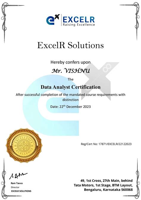 Vishnu On Linkedin Dataanalyst Excelrsolutions Continuouslearning