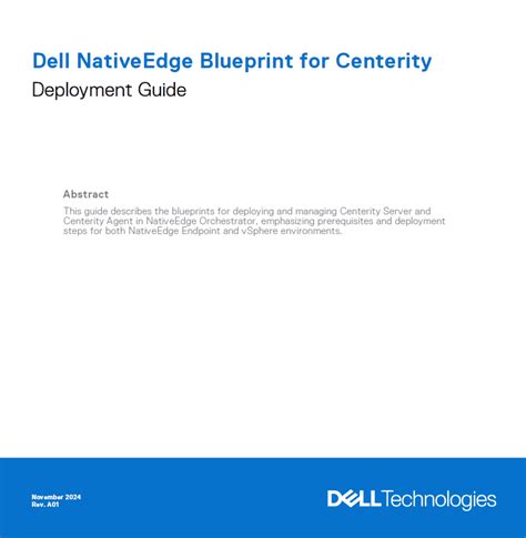 Dell Nativeedge Blueprint For Centerity Deployment Guide Dell Technologies Info Hub