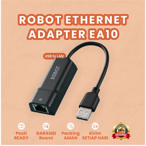 Jual USB TO LAN ROBOT EA10 USB Ethernet Adapter USB 2 0 To 10 100 Network RJ45 LAN Black