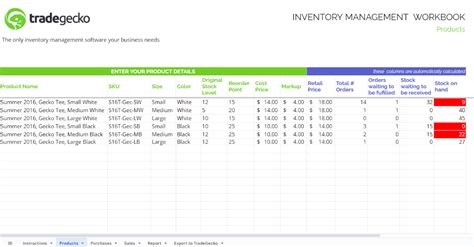 Free Inventory Templates In Google Sheets