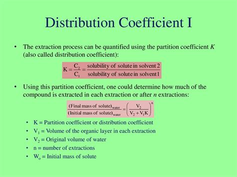 Partition Coefficient Equation Extraction At Gerald Murdock Blog