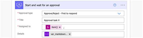show approval history table in approvals tasks power automate