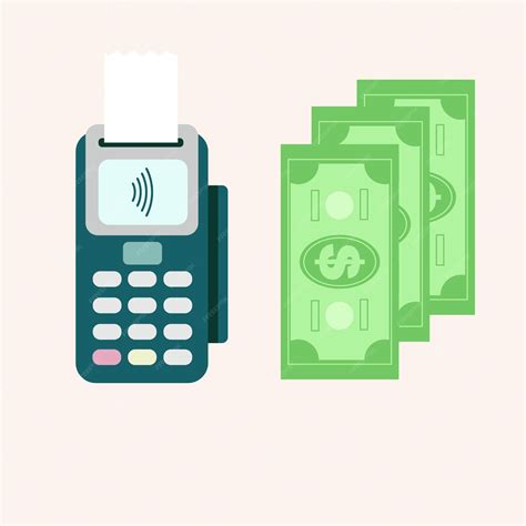 Premium Vector Cash And Pos Terminal Purchase Cash Out Cashback