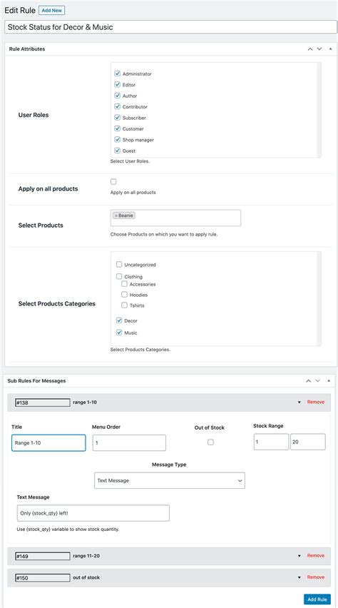 Custom Stock Status Documentation Woocommerce