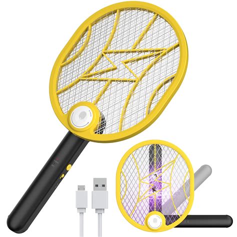 Sahara Sailor Electric Fly Swatter 2 In 1 Bug Zapper With Uv Light Rechargeable And High Voltage