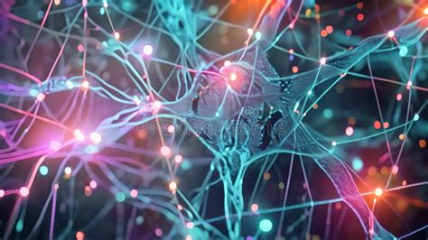 Computer Generated Video Of A Human Brain Showing Neural Connections Neural Network Diagram