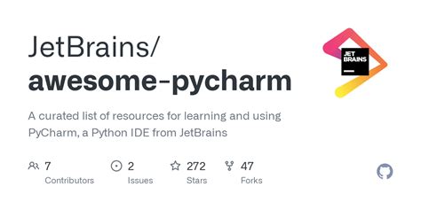 GitHub JetBrains Awesome Pycharm A Curated List Of Resources For Learning And Using PyCharm