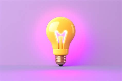 Premium Ai Image A Light Bulb With A Purple Background