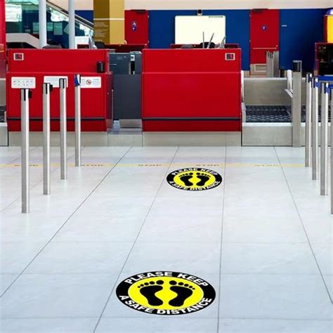 Social Distancing Floor Decals Keep Distance Sign Maintain Distance