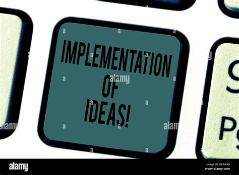 Handwriting Text Writing Implementation Of Ideas Concept Meaning Execution Of Suggestion Or