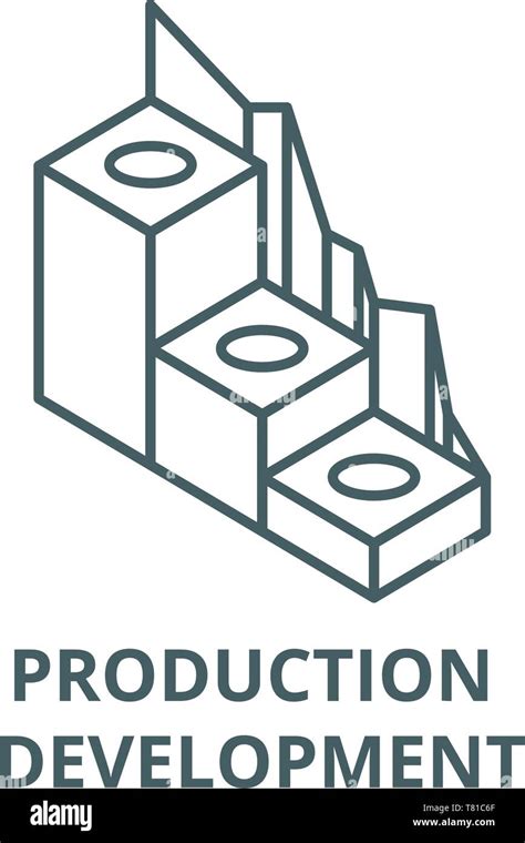 Production Development Vector Line Icon Linear Concept Outline Sign Symbol Stock Vector Image