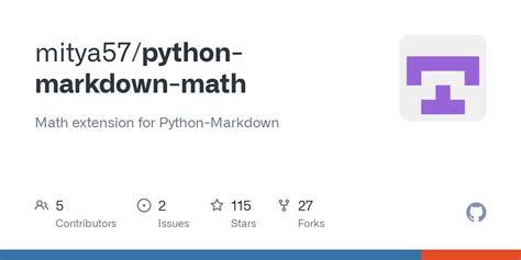 Github Mitya Python Markdown Math Math Extension For Python Markdown