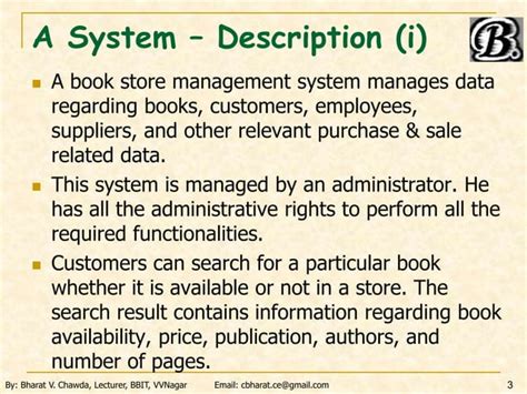 Book Store Management System Database Design 2021 Ppt