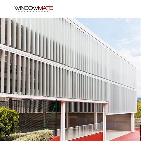 Noise Reduction Facades Pvdf Coated Acoustic Aluminum Cladding Louver