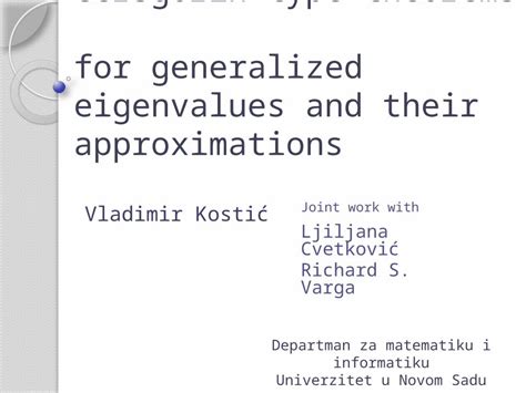 pptx geršgorin type theorems for generalized eigenvalues and their