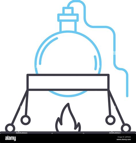 Chemistry Laboratory Line Icon Outline Symbol Vector Illustration