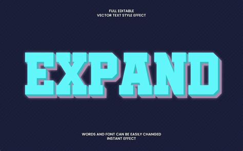 Premium Vector Expand Text Effect