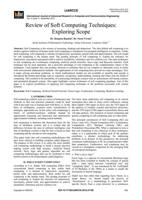 Soft Computing01 Pptx Artificial Intelligence Technology And Computing