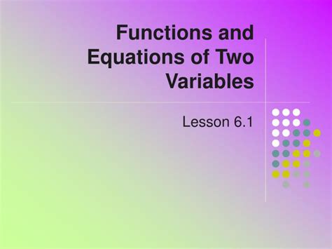 Ppt Functions And Equations Of Two Variables Powerpoint Presentation Id 6696959