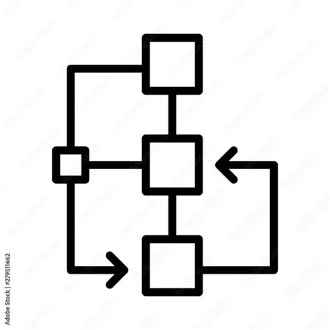 Flowchart Symbols Flow Arrows Programming Process Stock Vector Images