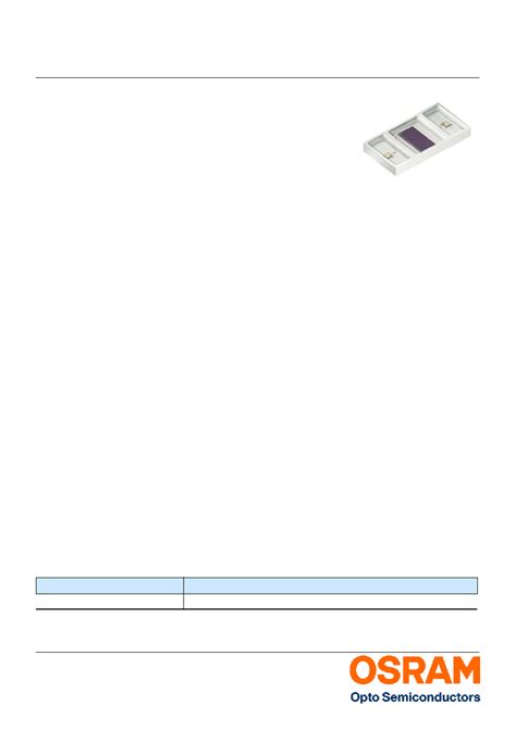 SFH Datasheet Pages OSRAM Multi Chip Package Featuring Two Green Emitters And One