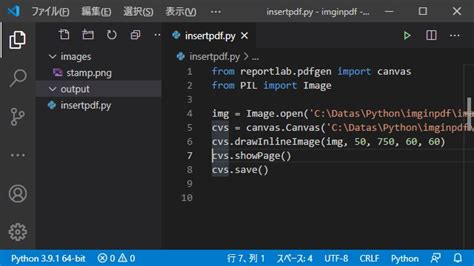 Pythonで新しいpdfに画像を挿入する手順（reportlab） マゴトログ シュミニイキル