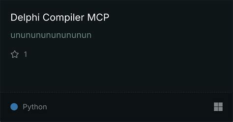 Delphi Compiler MCP Alternatives Glama