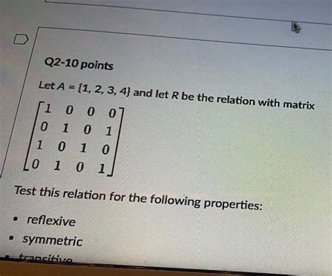 Solved Q Points Let A And Let R Be The Chegg Com
