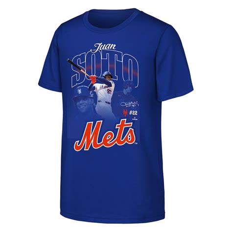 Youth New York Mets Juan Soto Outerstuff Royal Triple Player Graphic T Shirt