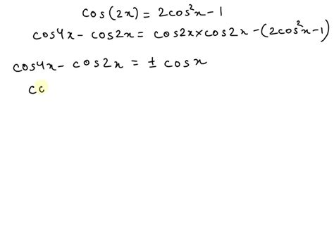 Solved Using A Trig Identity Write Using Only One Cosine Function