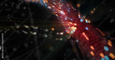 Hacking Red And Blue Digital Binary Code Matrix 01 Background Hacker
