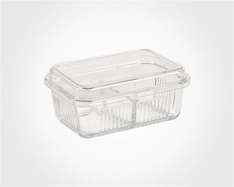 ظرف شیشه ای دو خانه با درب اکرولیک