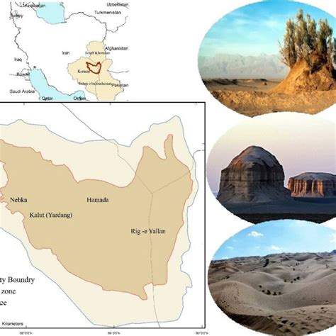 The Geographical Location Of Lut Desert And Some Nominated Properties Download Scientific