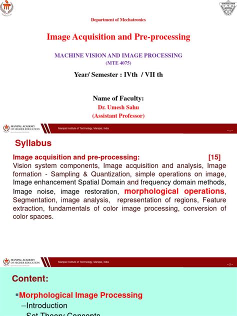 L4 Morphological Operations Pdf Digital Signal Processing Computer Engineering