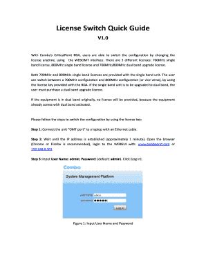 Fillable Online License Switch Quick Guide Fax Email Print PdfFiller