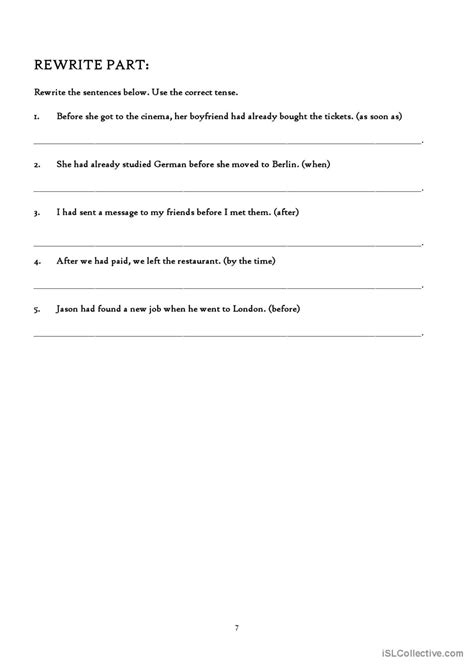 Past Perfect General Gramma English Esl Worksheets Pdf And Doc
