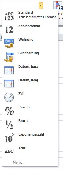 Excel Tabellen Formatieren