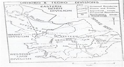 Map Of Urhobo And Isoko Divisions Download Scientific Diagram