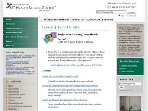 Bone Density Lesson Plan For 12th Higher Ed Lesson Planet