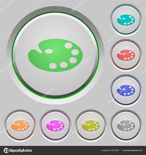 Color Palette Color Icons Sunk Push Buttons Stock Vector By ©renegadehomie 212776240