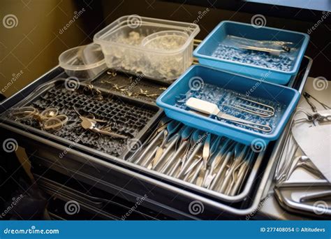 Tray Of Surgical Instruments Vector Illustration CartoonDealer