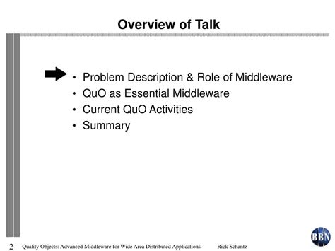 Ppt Quality Objects Advanced Middleware For Large Scale Wide Area Distributed Applications
