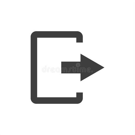 The Exit Icon Logout And Output Outlet Out Symbol Flat Vector